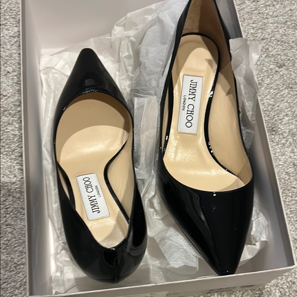 Jimmy Choo | Shoes | New Jimmy Choo Never Worn Black Patent Heels ...